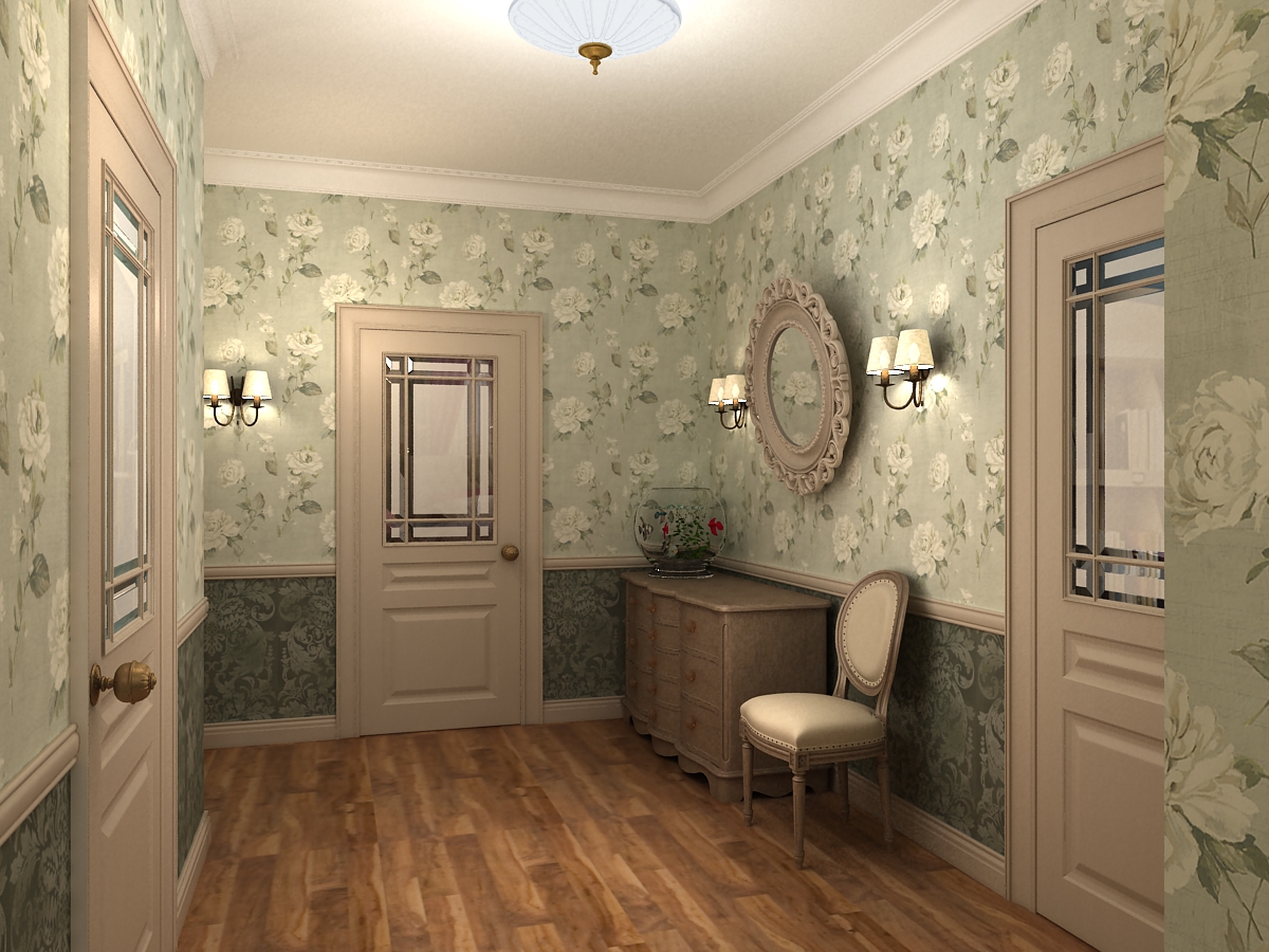 Entryways & Hallway Wallpaper: types, photos, ideas