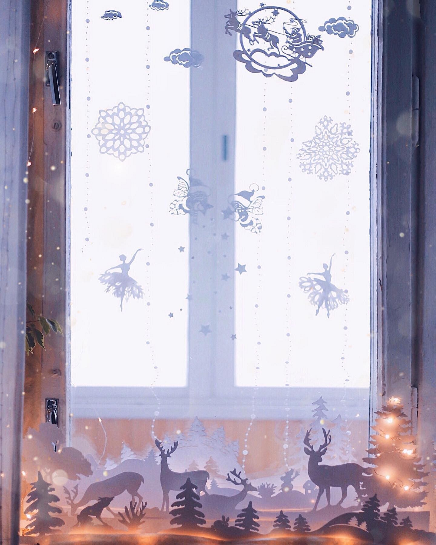New Year's Window Decor: Ideas, Print Templates, guides